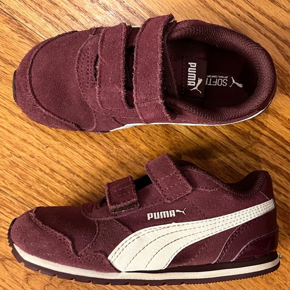 Puma | Shoes | Puma Velcro Sneaker Burgundy | Poshmark